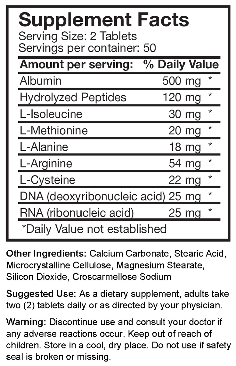 Super Albumin (100 Tablets) – Nu-Health Products